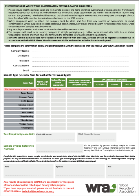 Waste Wood Classification Toolkit - Wood Recyclers Association